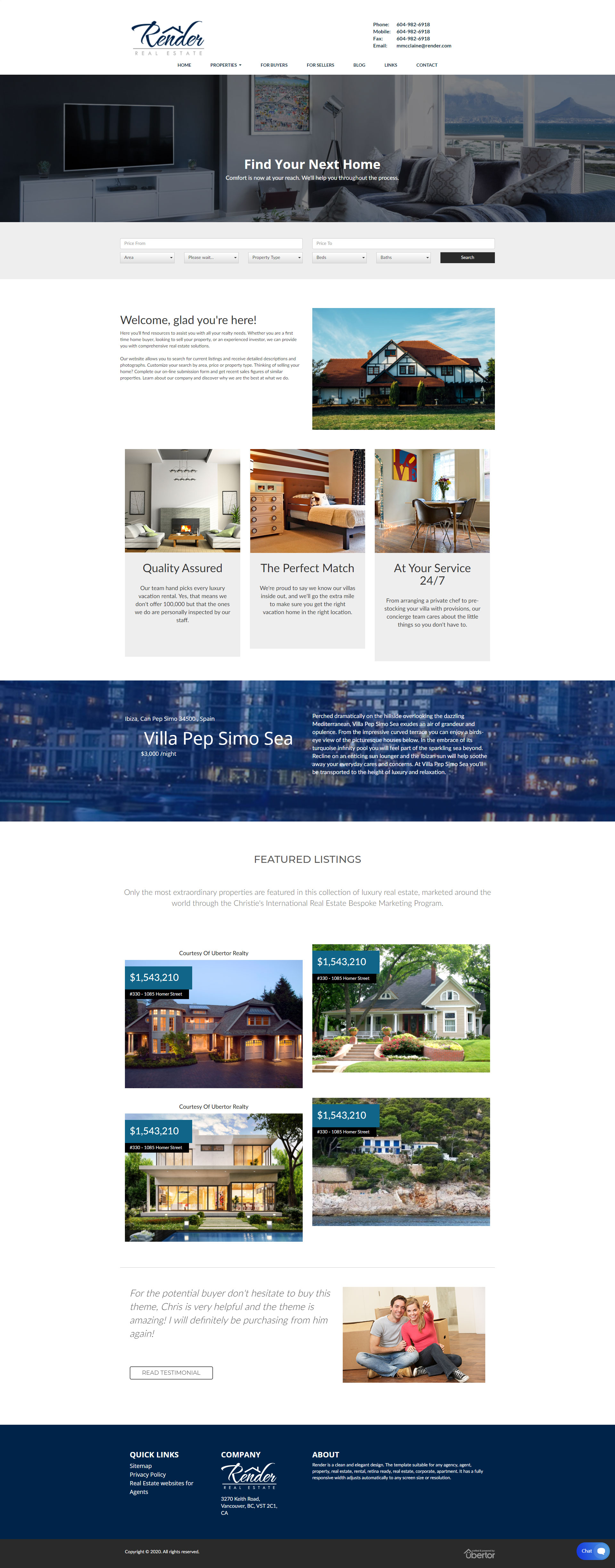 Real Estate Website Templates | Website Templates | Ubertor